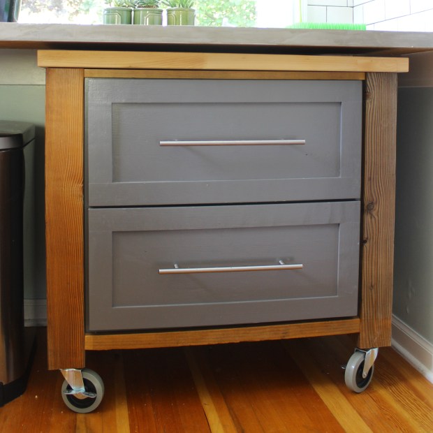 {DIY} Rolling Kitchen Cart – Better Remade